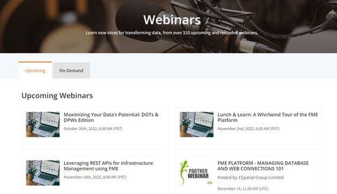 Mit FME Webinaren von Safe Software up to date